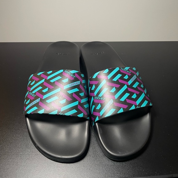 Versace | Shoes | New With Tag Real Authentic Versace Slides Mens Size ...